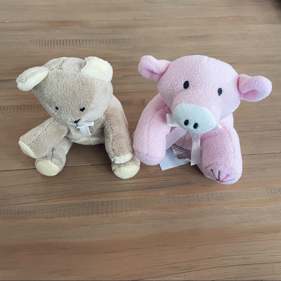 Piccolo Bambino | Toys | Piccolo Bambino Set Of Two Bear Pig Rattle ...